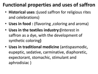 Uses of saffron in processed foods | PDF
