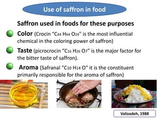 Uses of saffron in processed foods | PDF | Food & Drink
