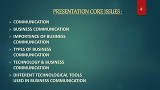 Uses of technology in business communication | PPTX