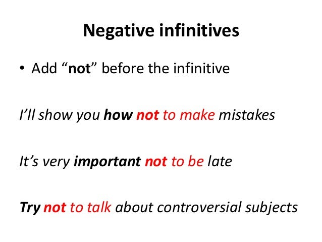 Uses of the infinitive with to
