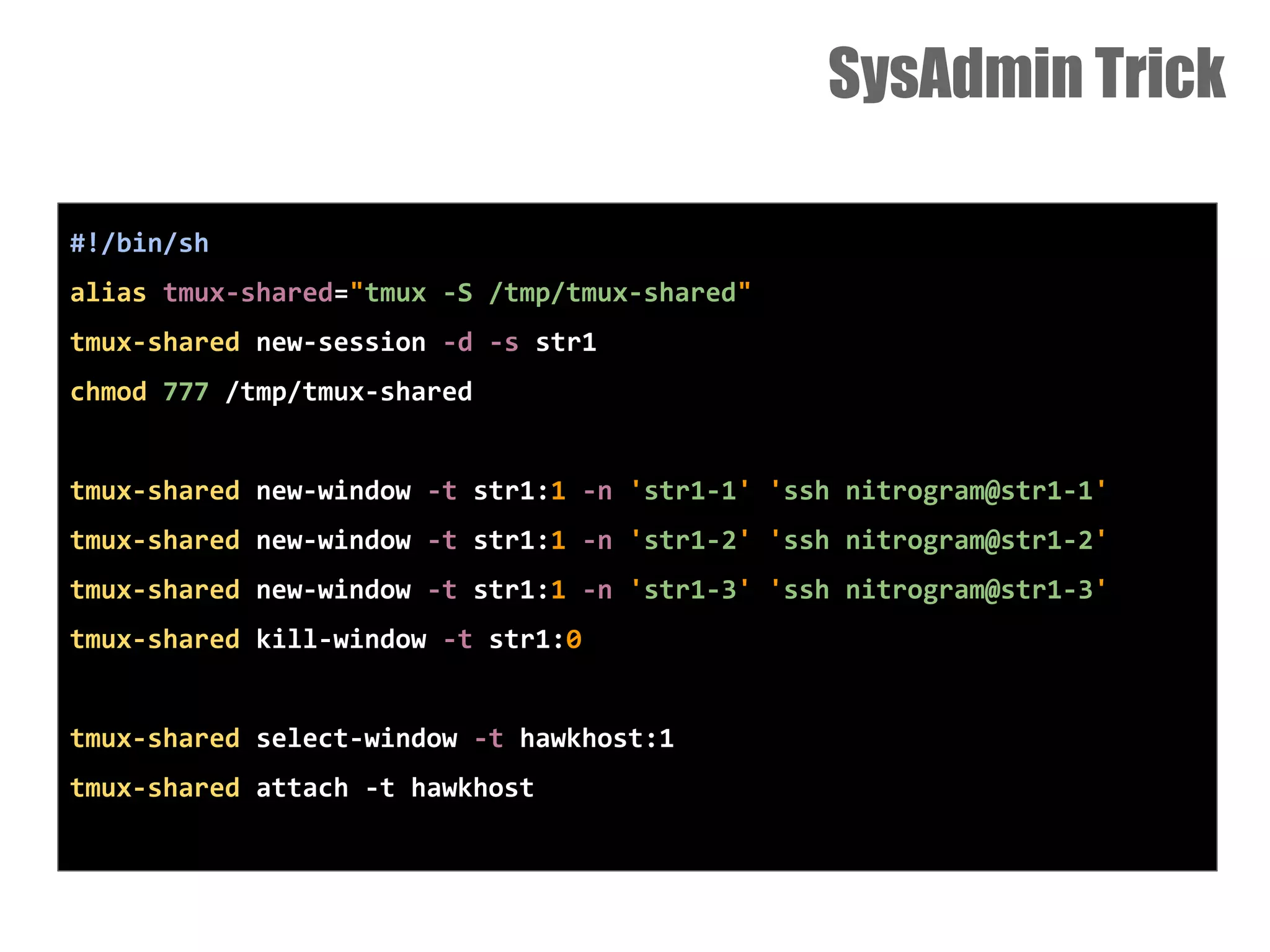 Uses of tmux explained | PPT