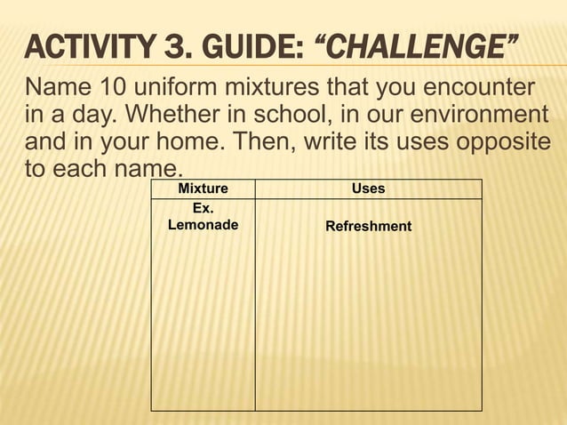 Uses of uniform mixtures | PPTX