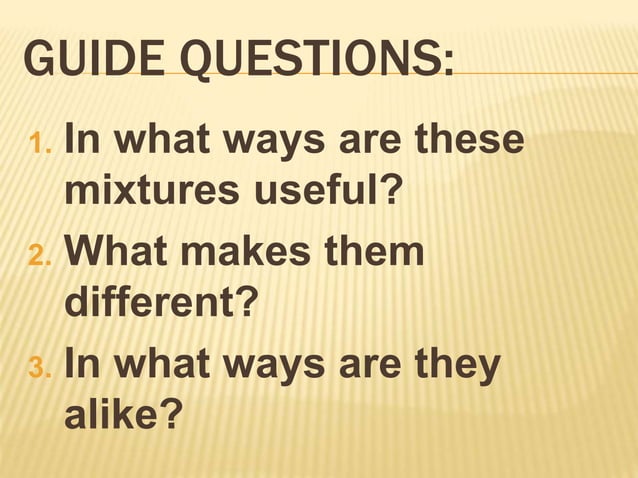 Uses of uniform mixtures | PPTX