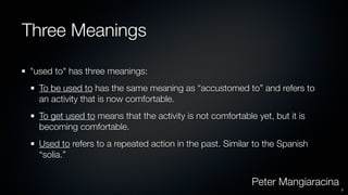 The Uses of Used to | PPT