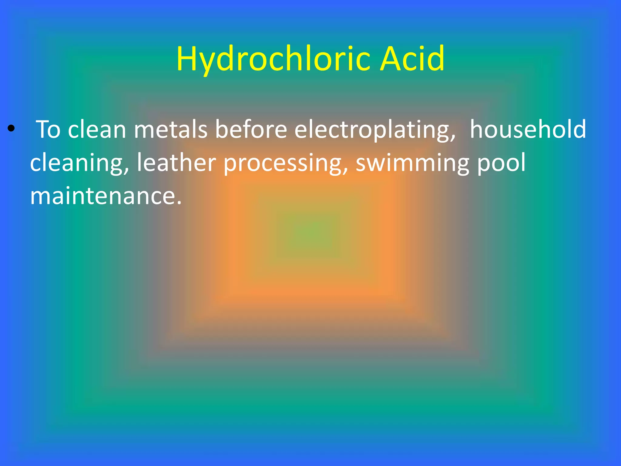 Uses of various acids in daily life and industry | PPT