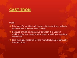 Uses of various steel in civil engineering | PPT