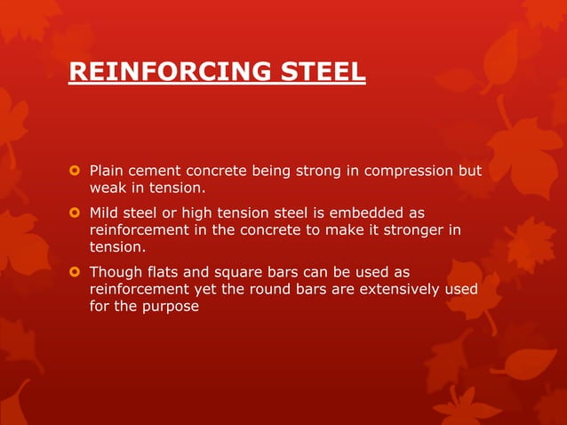 Uses of various steel in civil engineering | PPT