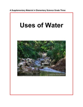Uses of water final copy | PDF