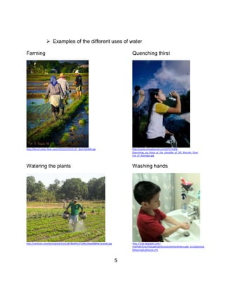 Uses of water final copy | PDF