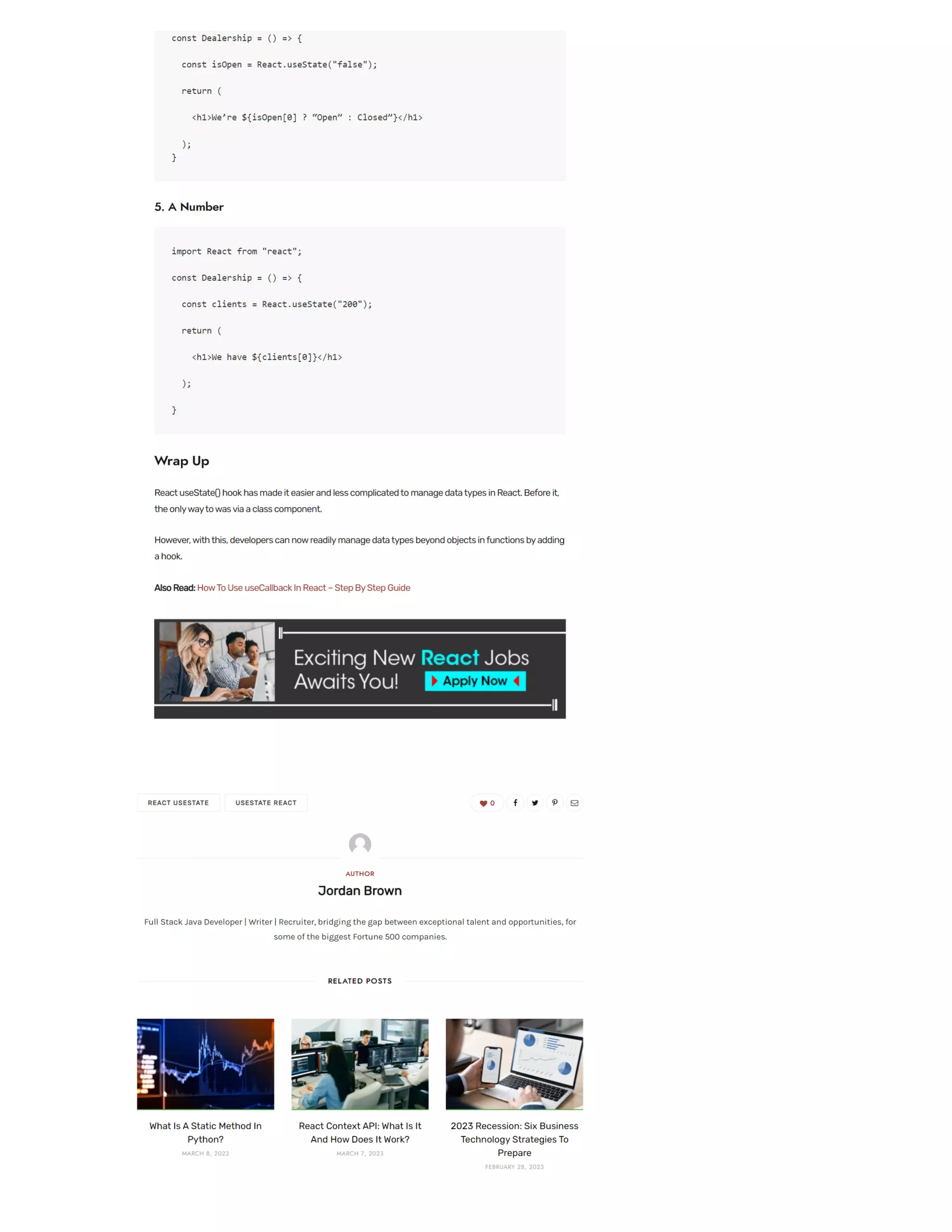 What Is The useState In React: A Complete Guide? | PDF