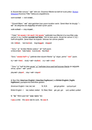 Uses, time expressions and sound changes of simple past tense | PDF