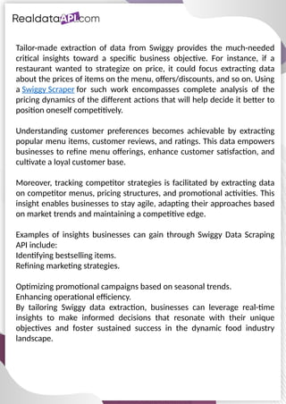 Use Swiggy Data Scraping API for Strategic Advantages.pptx