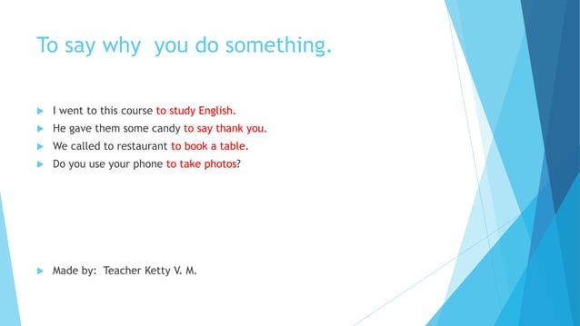 Use the infinitive | PPT