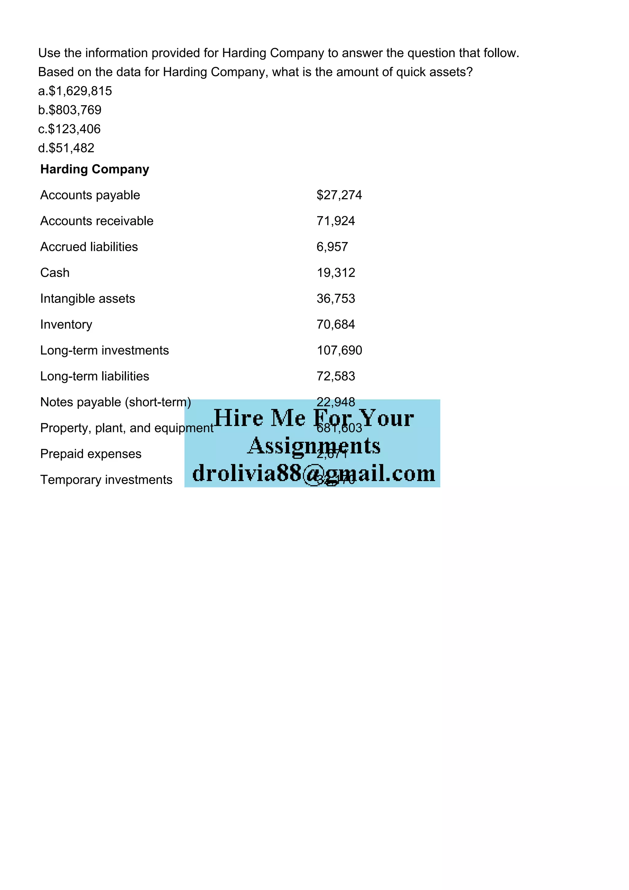 Use the information provided for Harding Company to answer t.pdf