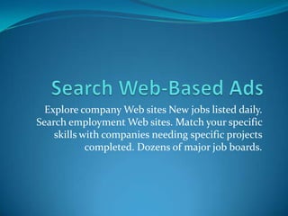 Use the internet to find a job | PPTX