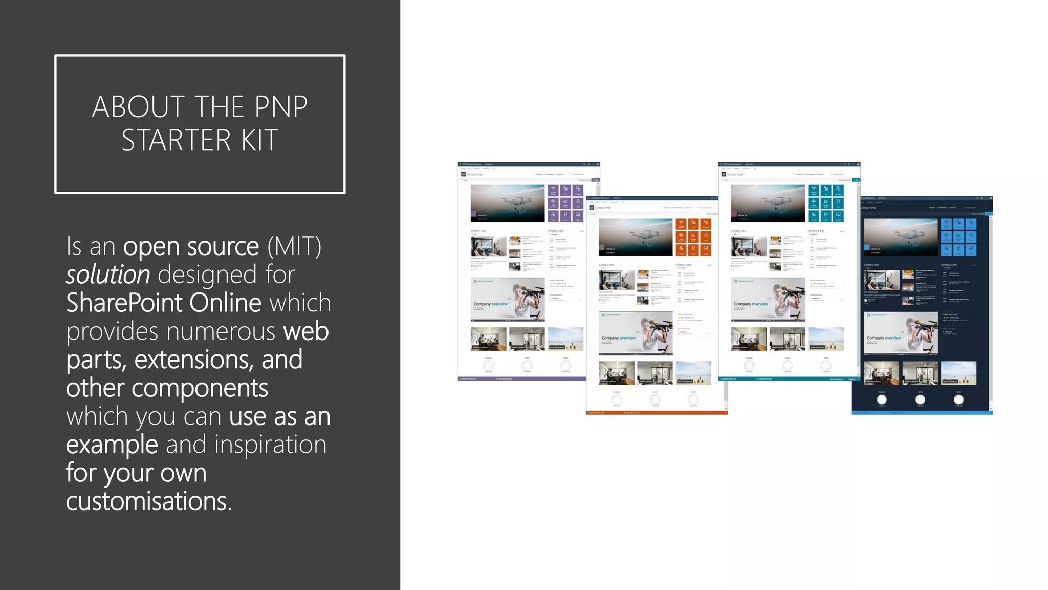 Use the PnP SharePoint Starter Kit to create your intranet in a box | PPT