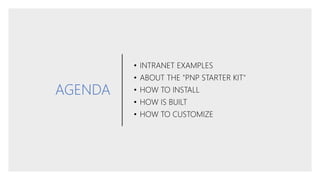 Use the PnP SharePoint Starter Kit to create your intranet in a box | PPT