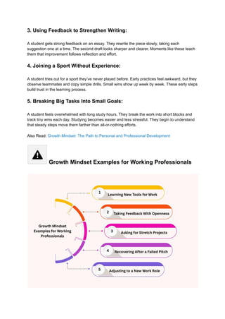 15 Growth Mindset Examples to Transform Setbacks into Success | PDF
