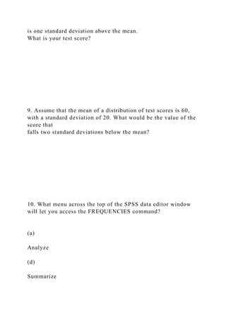 Use the SPSS software and the data set (2004)GSS.SAV (attached).docx