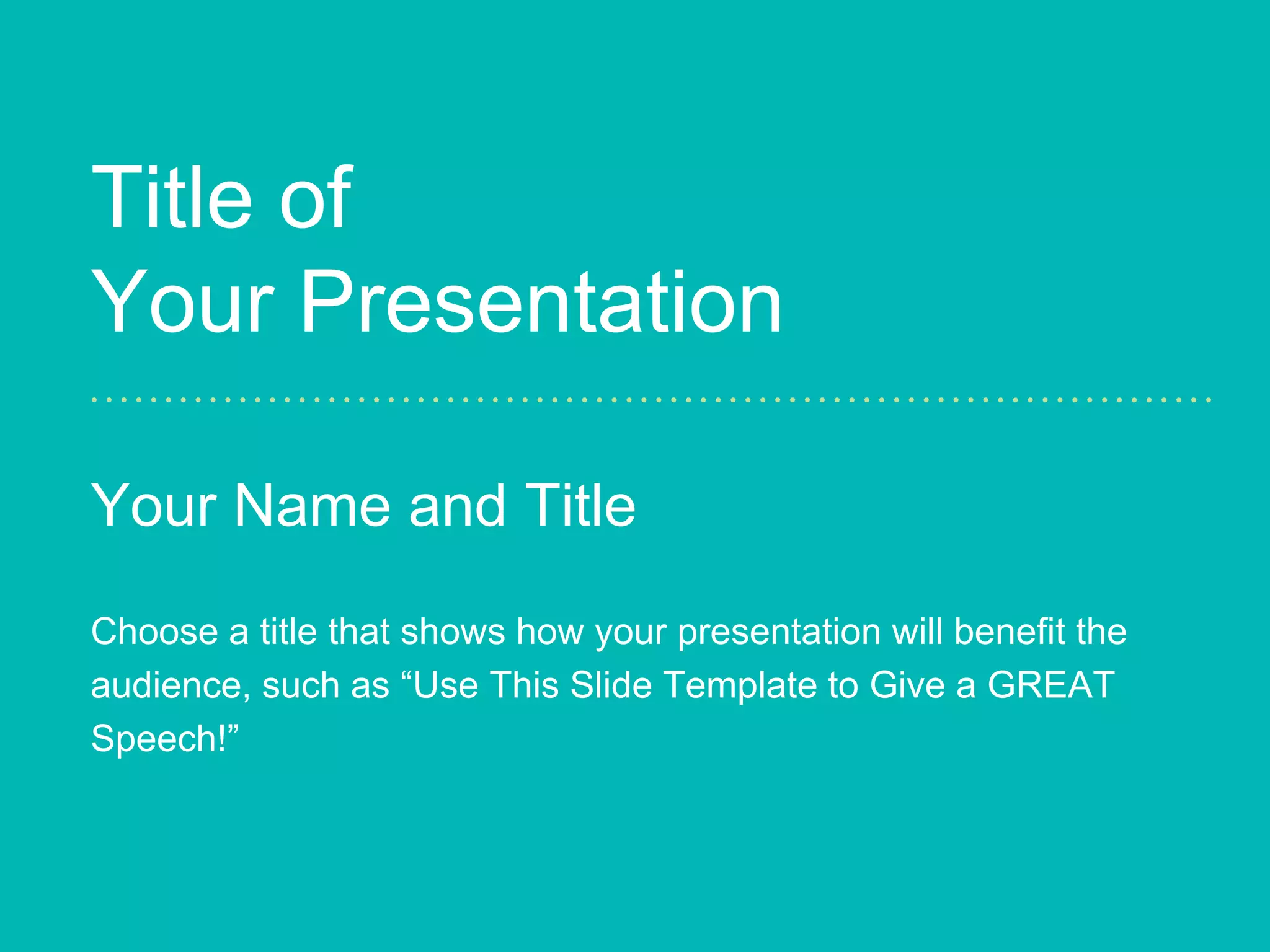 Use This Powerpoint Template to Give a Great Business Speech | PPTX