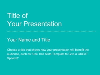 Use This Powerpoint Template to Give a Great Business Speech | PPTX