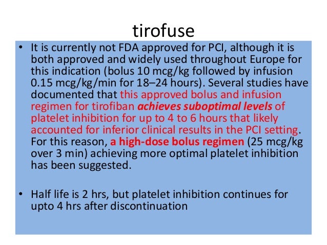 current status of GP2B3A inhibitors in PCI
