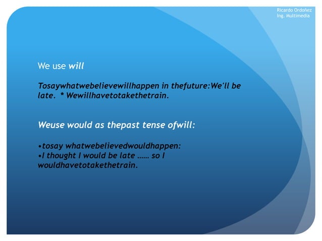 Use to will | PPT