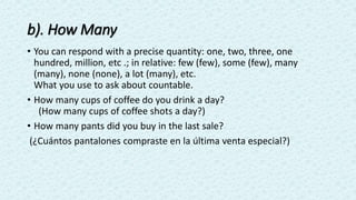 Use verbs and Quantifiers | PPTX