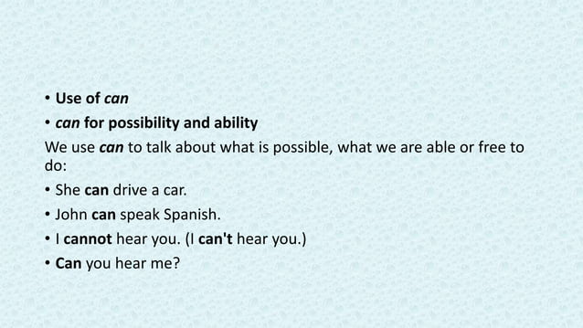 Use verbs and Quantifiers | PPTX