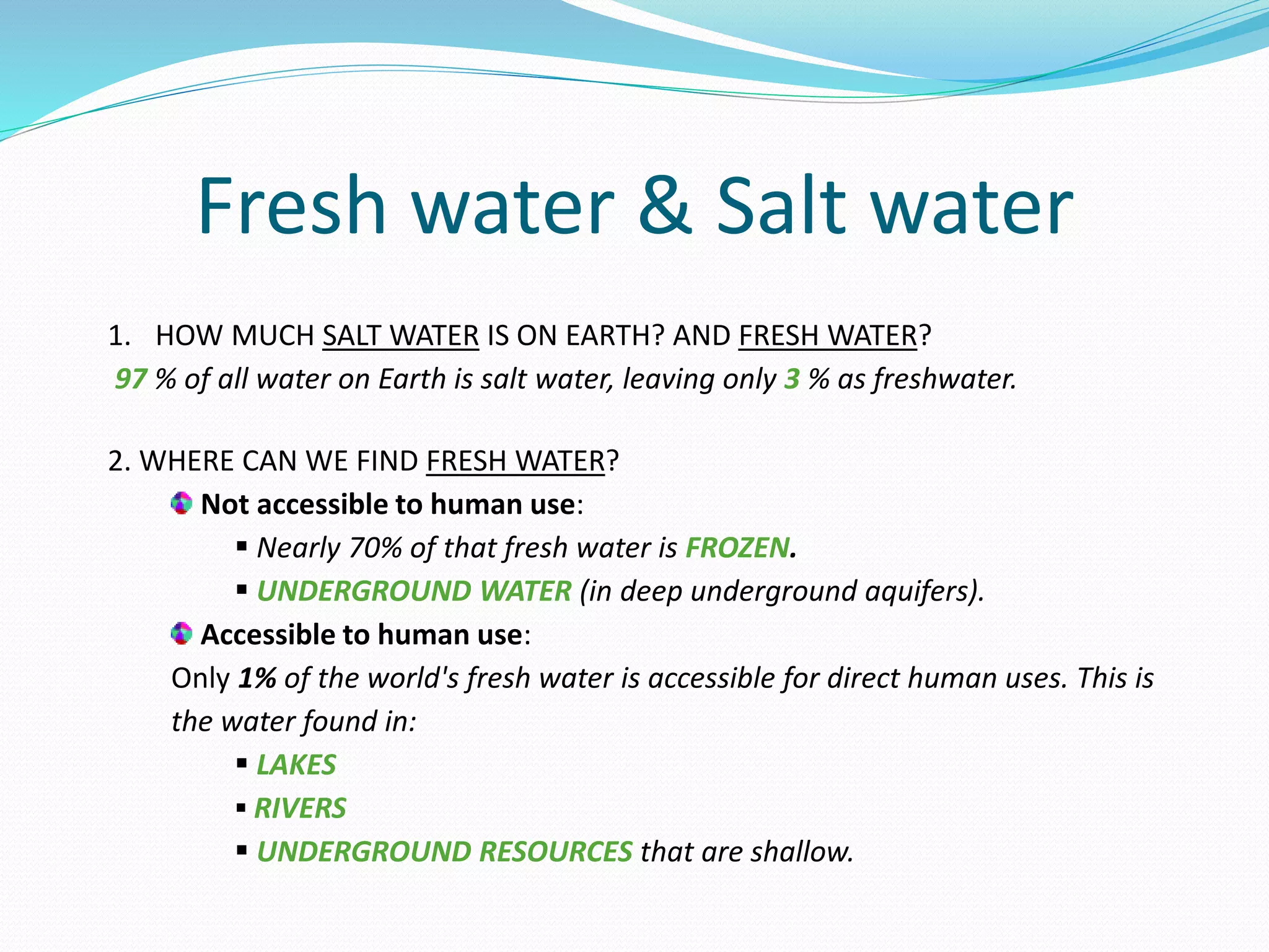 Use Water Wisely Presentation | PPTX