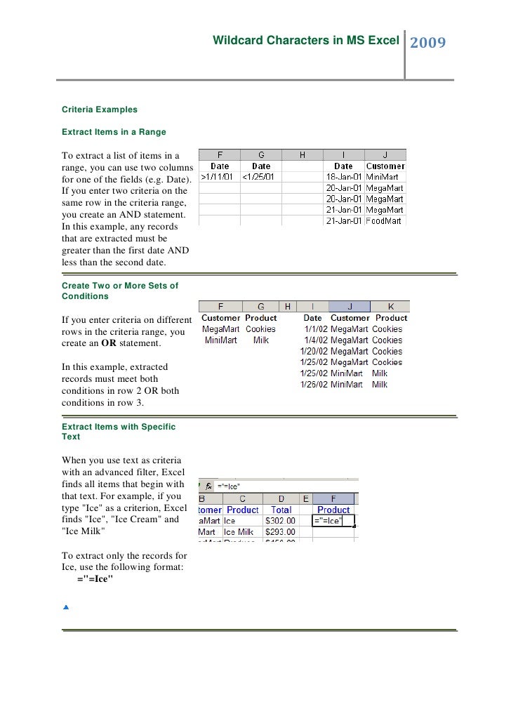 Use Wildcard Characters In Excel Use Wildcard Characters In Excel