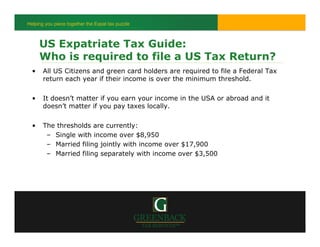US Expatriate Taxation | PDF