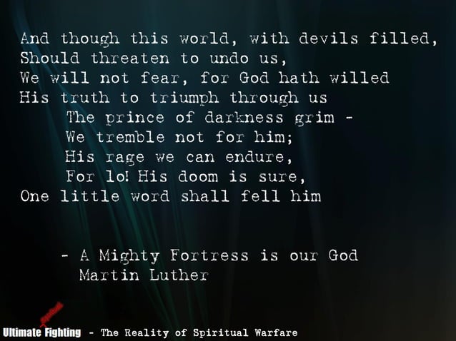 Ultimate Spiritual Fighting - The Reality Of Spiritual Warefare | PPT