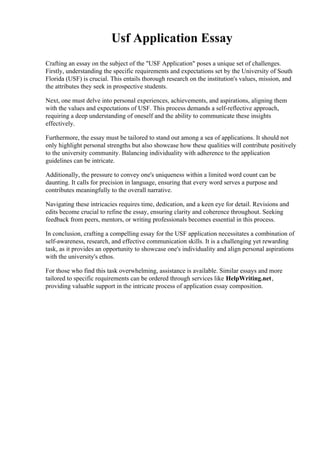Usf Application Essay.pdf