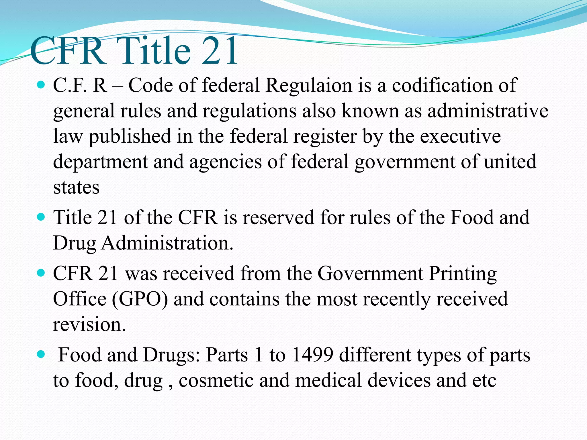 USFDA GUIDLINES | PPTX