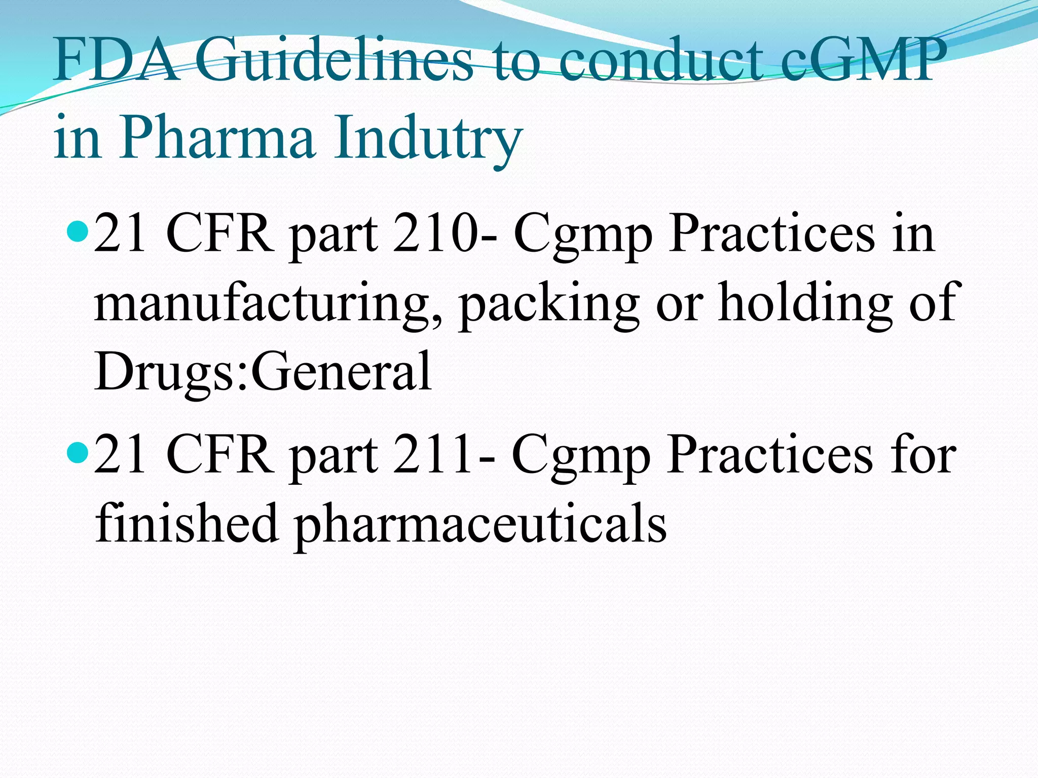 USFDA GUIDLINES | PPTX