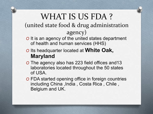 USFDA | PPTX | Pharmaceutical Industry | Industries