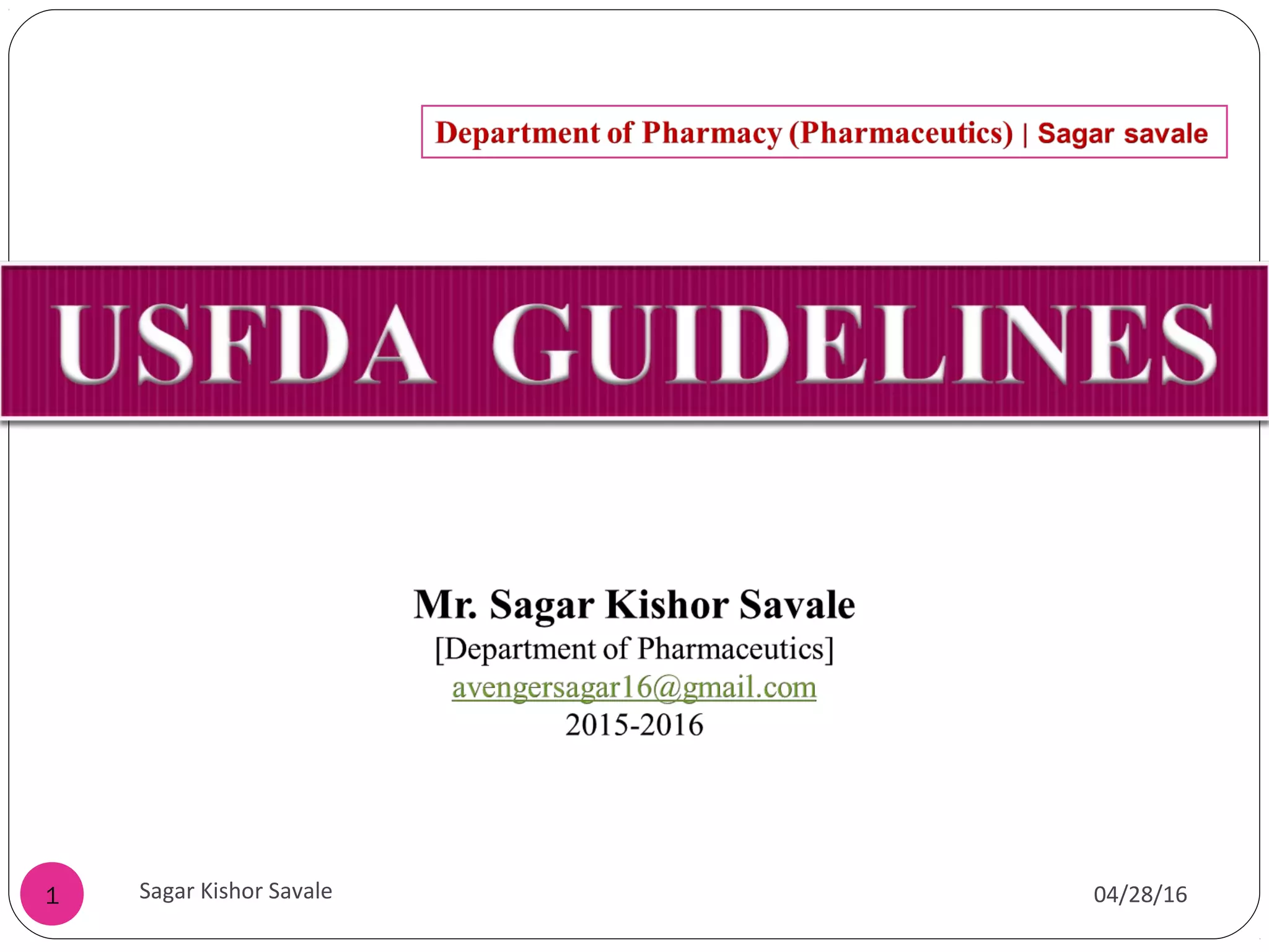 USFDA | PPT