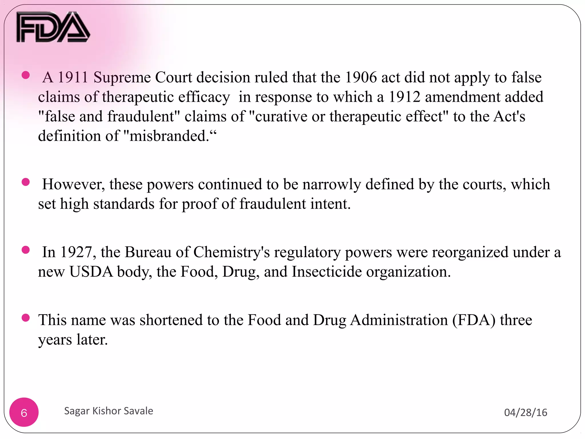 Usfda Ppt