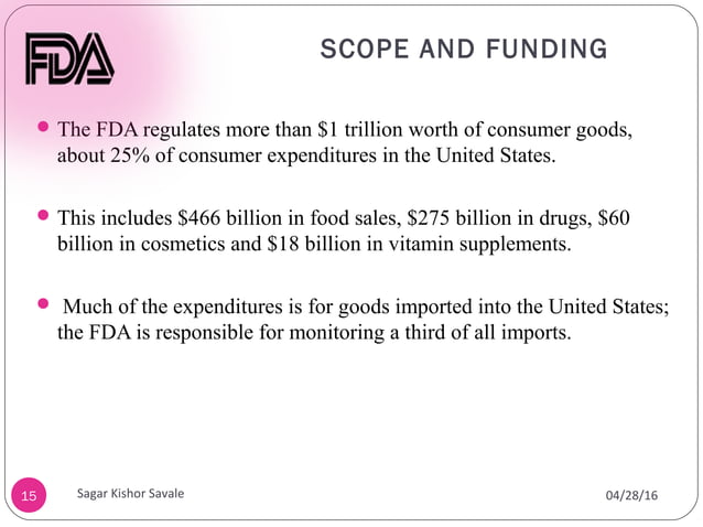 USFDA | PPT | Pharmaceutical Industry | Industries