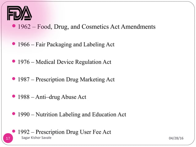 USFDA | PPT | Pharmaceutical Industry | Industries
