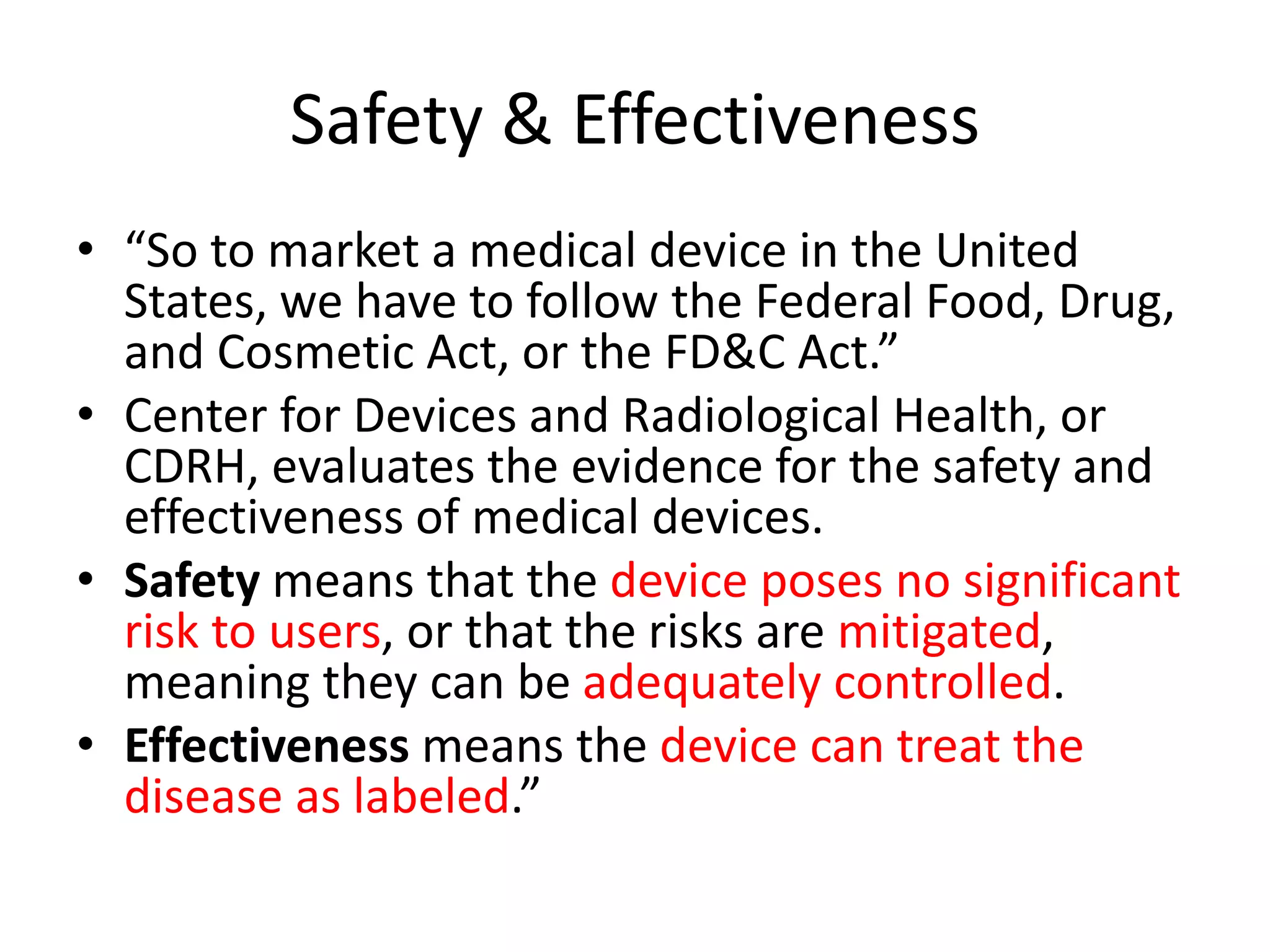 US FDA Medical Device or Equipment | PPTX