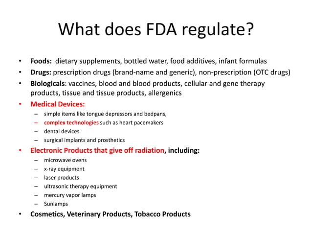 US FDA Medical Device or Equipment | PPTX