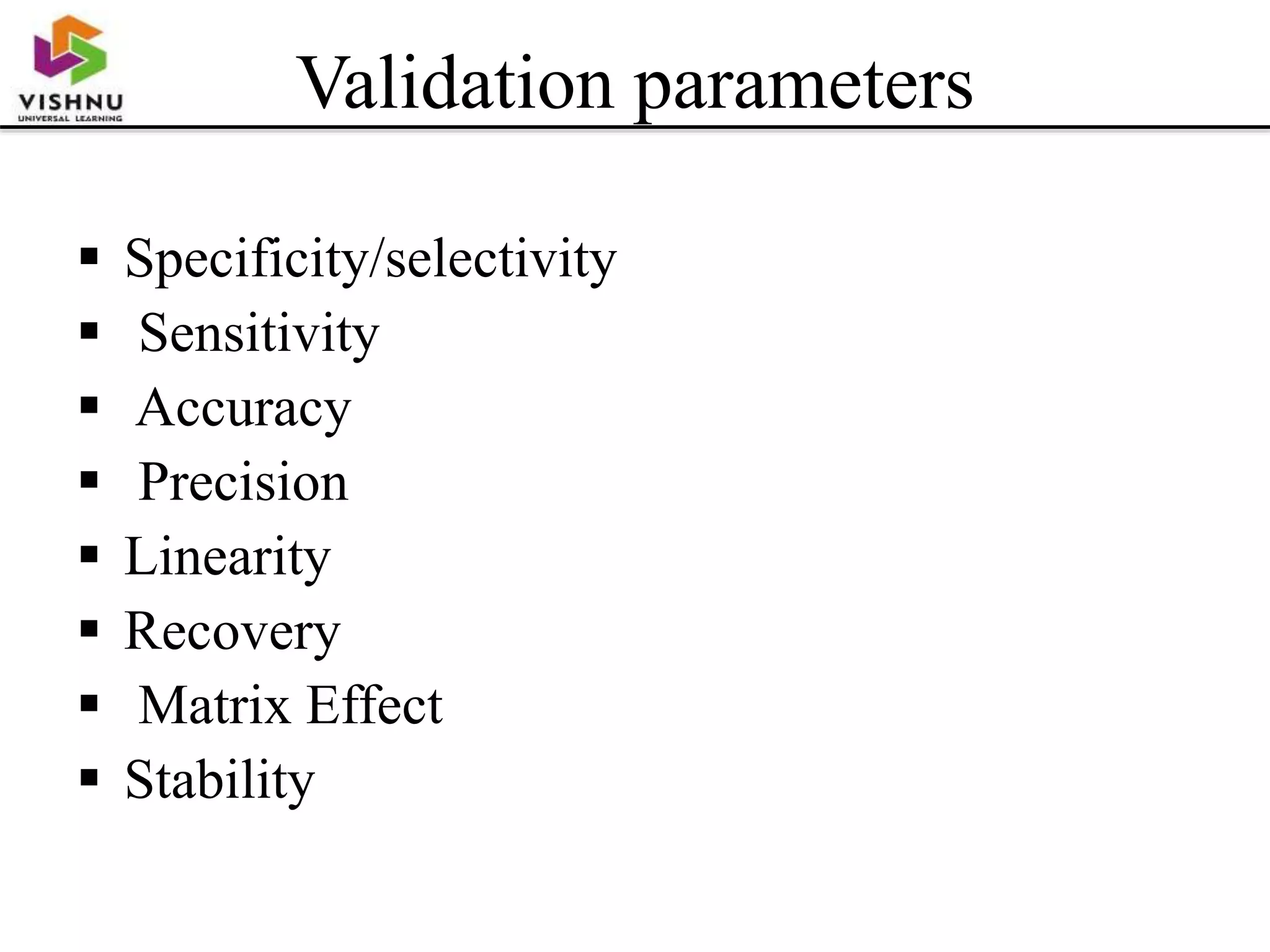 USFDA bio analytical method development and validation | PPTX