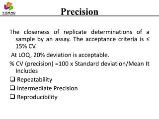 USFDA bio analytical method development and validation | PPTX | Biotech ...