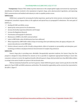 Usfda generic drug user fee act a complete review | PDF