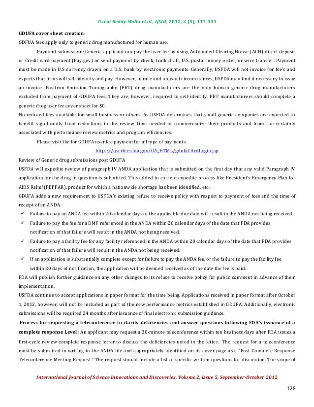 Usfda Generic Drug User Fee Act A Complete Review Usfda Generic Drug User Fee Act A Complete Review