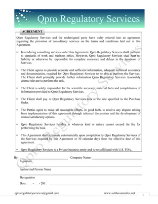 US FDA Cosmetic Product Ingredient Statements Filing_CPIS_Form_Qpro ...