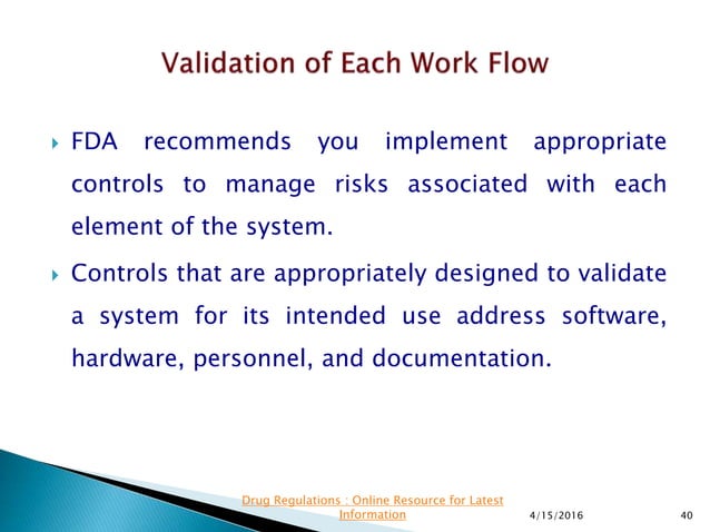 Presentation on US FDA Data Integrity Guidance. | PPTX | Pharmaceutical ...