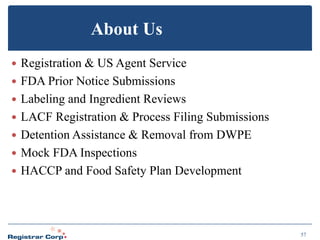 US FDA Food Safety Modernization Act-Future Impact on Asia | PPT